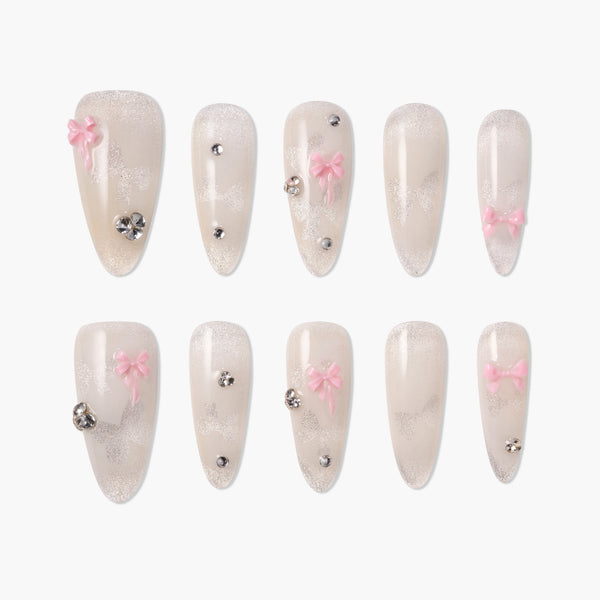 Sugar Ribbon | Press-On Nails · Handmade | Emily’s Nail